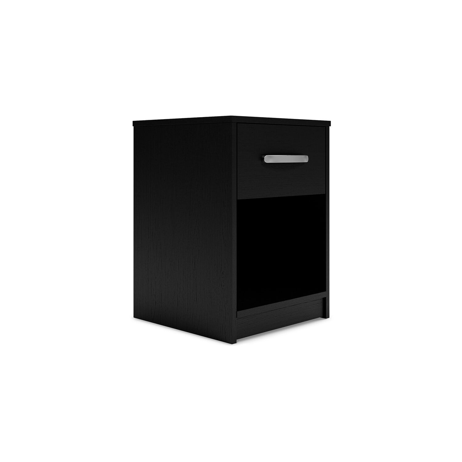 Benjara BM327945 Finny Nightstand - 1 Drawer & 1 Shelf - Matte Black ...