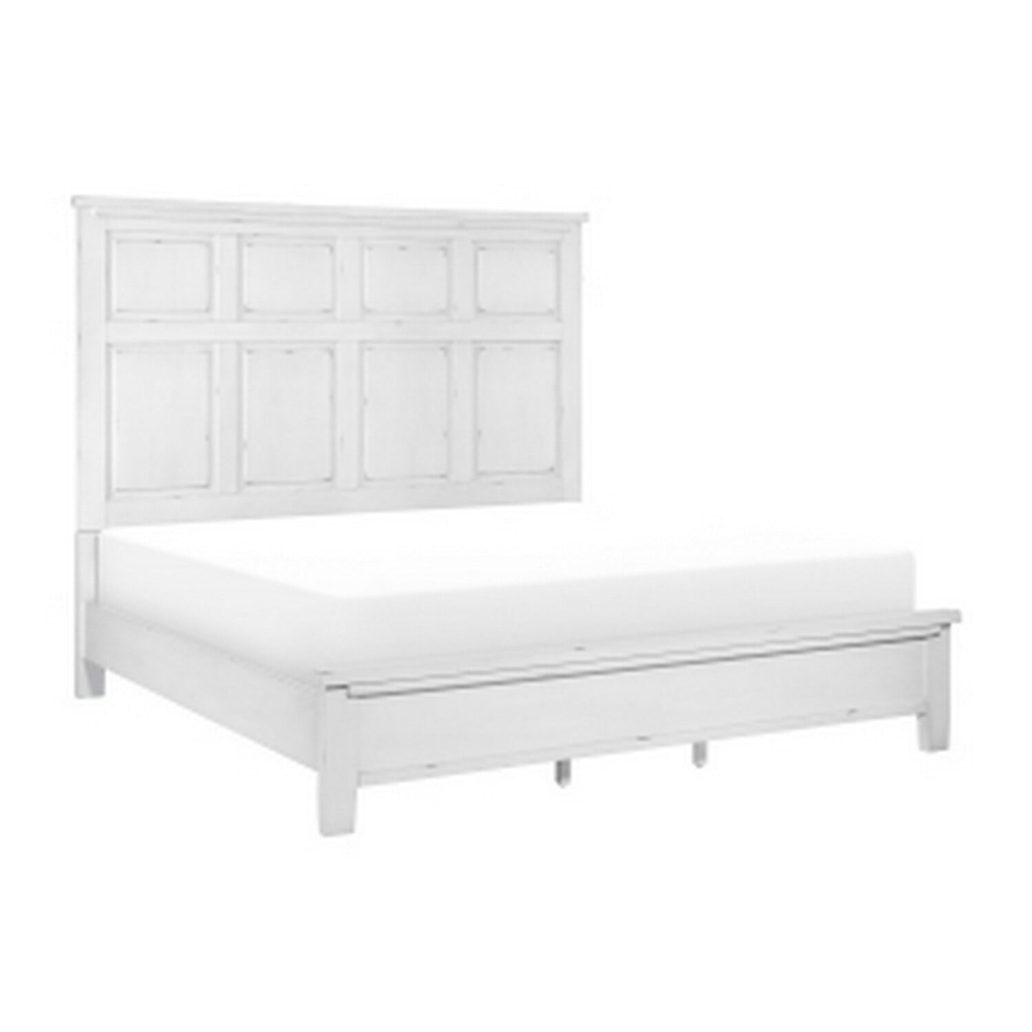 Benjara Gemi Queen Size Bed with Headboard, Footboard, Clean Design ...