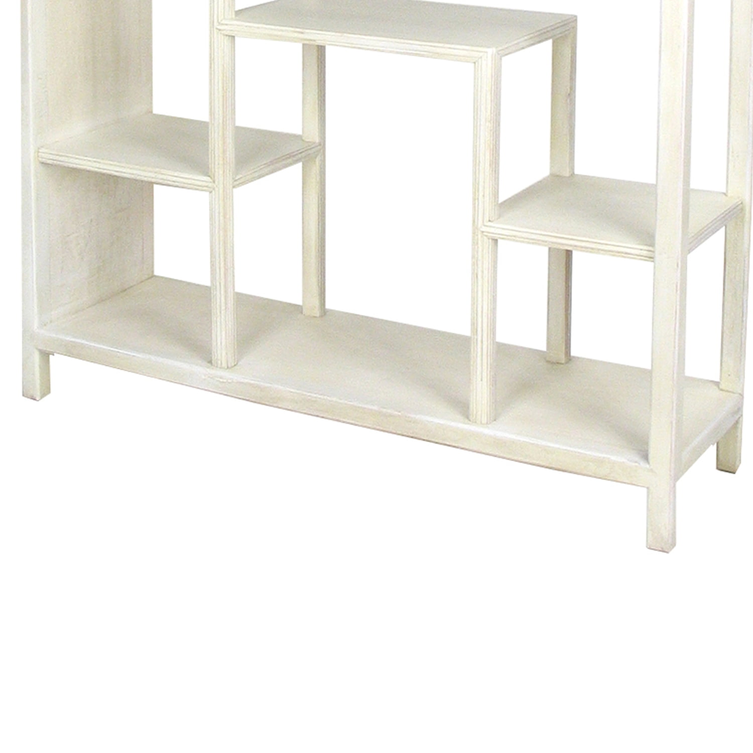 Benjara Half Arch Shape Display Unit with Multiple Shelves and Straight ...