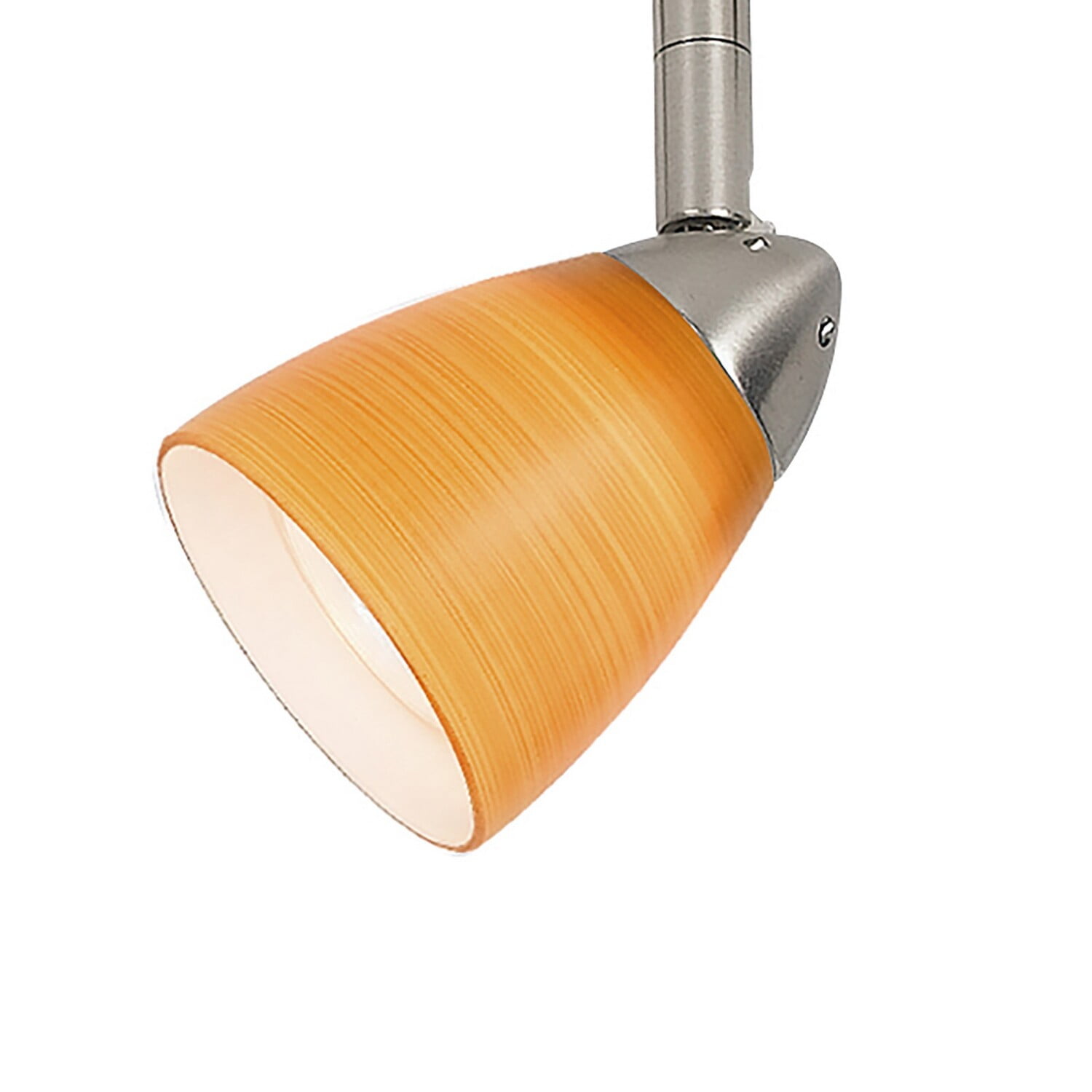 Benjara Hand Blown Glass Shade Track Light Fixture with Metal Frame ...