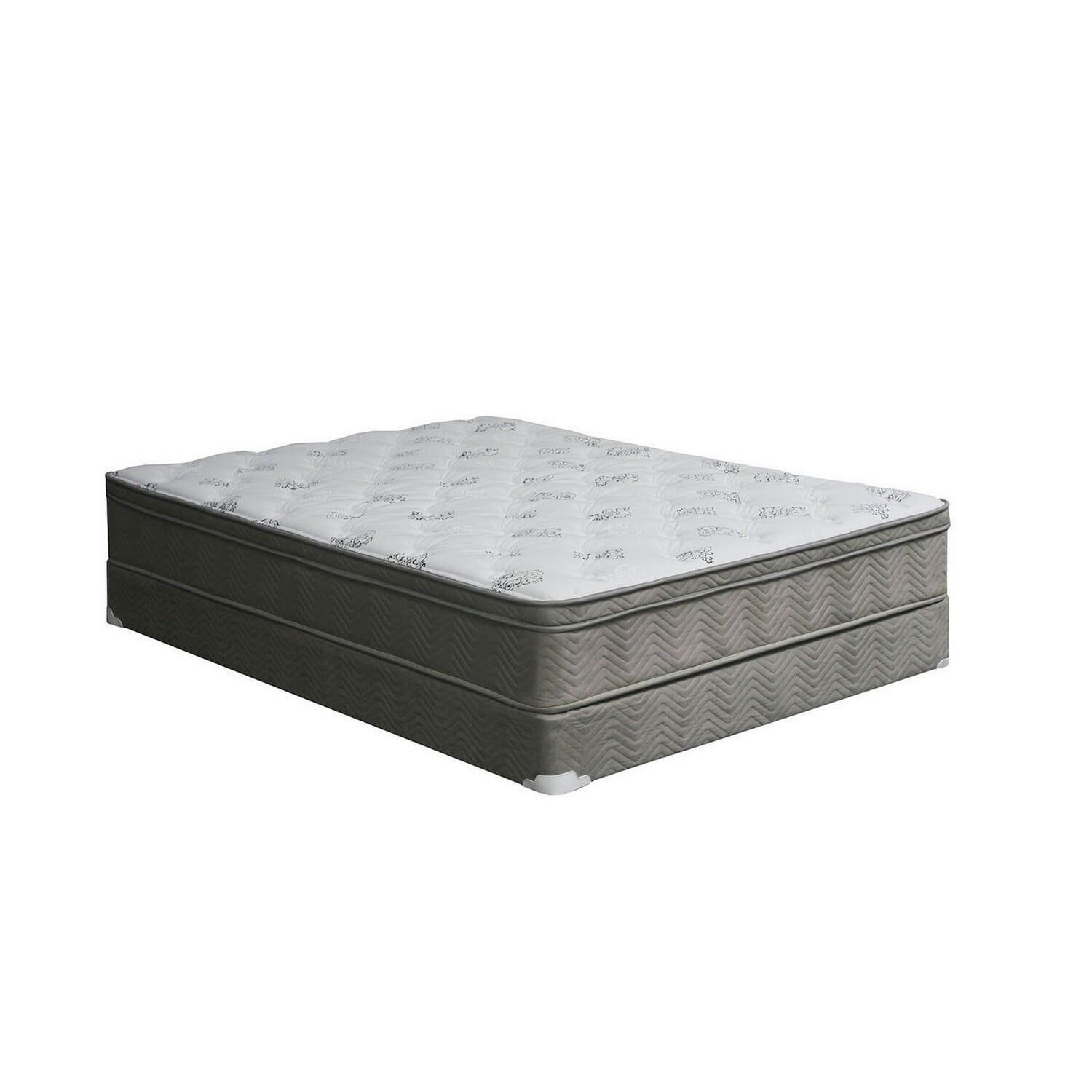 Benjara Hima 11 Inch Euro Top Queen Mattress, Dense Foam, Bonnell Coil ...
