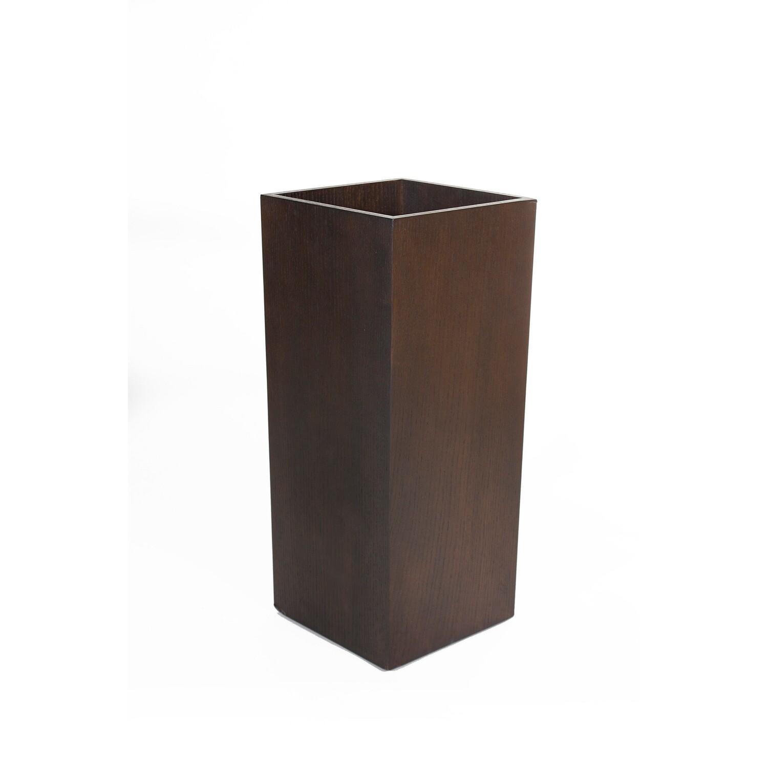 Benjara Jo 32 Inch Tall Flower Pot Planter, Hidden Indented Box, Dark ...