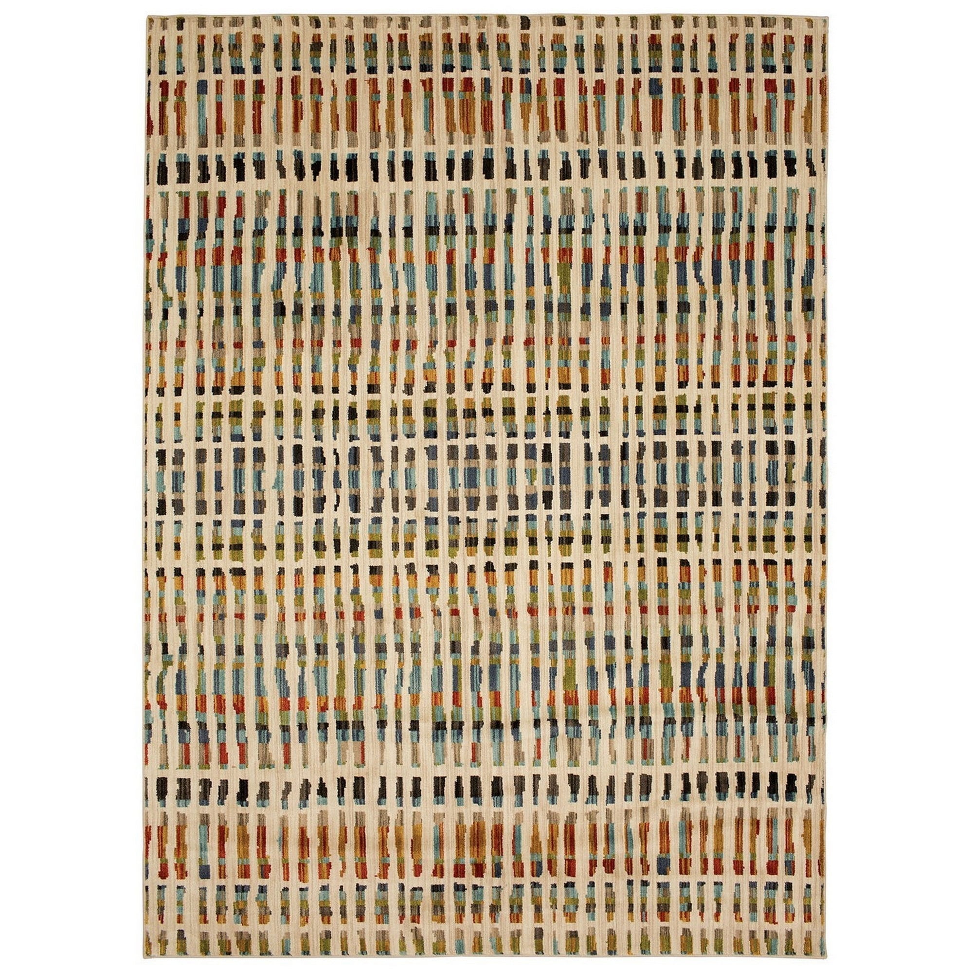 Benjara Kib 5 x 7.5 Modern Medium Area Rug, Intersecting Lines, Chroma ...