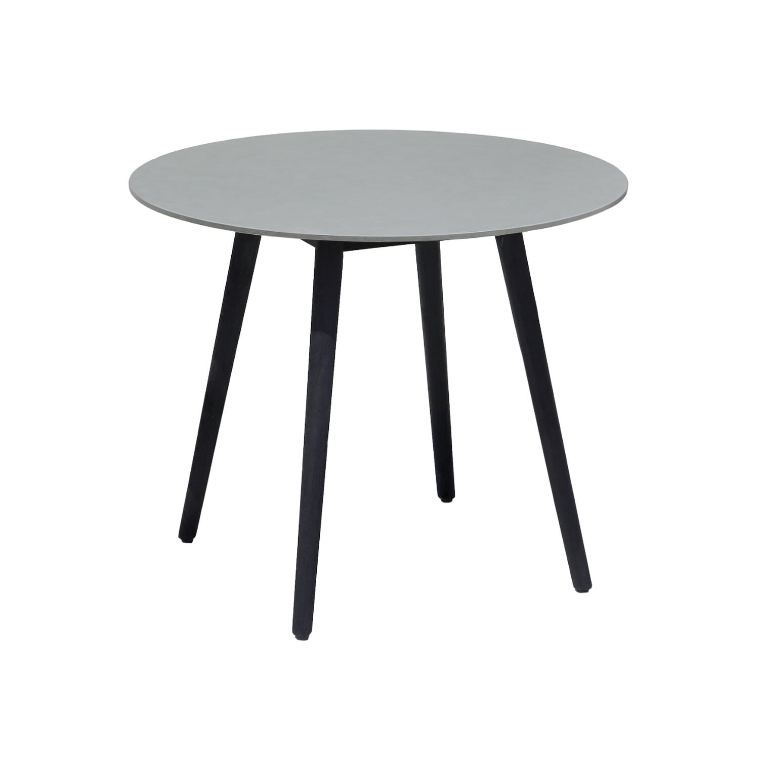 Benjara Kilo Outdoor Dining Table, 36 Inch Round Gray Superstone Top ...