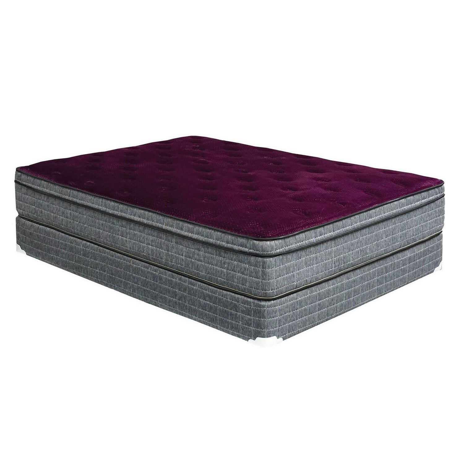 Benjara Koy 7 Inch Queen Size Foundation Box Spring, Edge Support ...