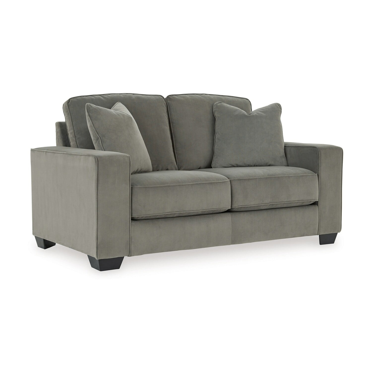 Benjara Leate 68 Inch Loveseat, 2 Throw Pillows, Reversible Cushions ...