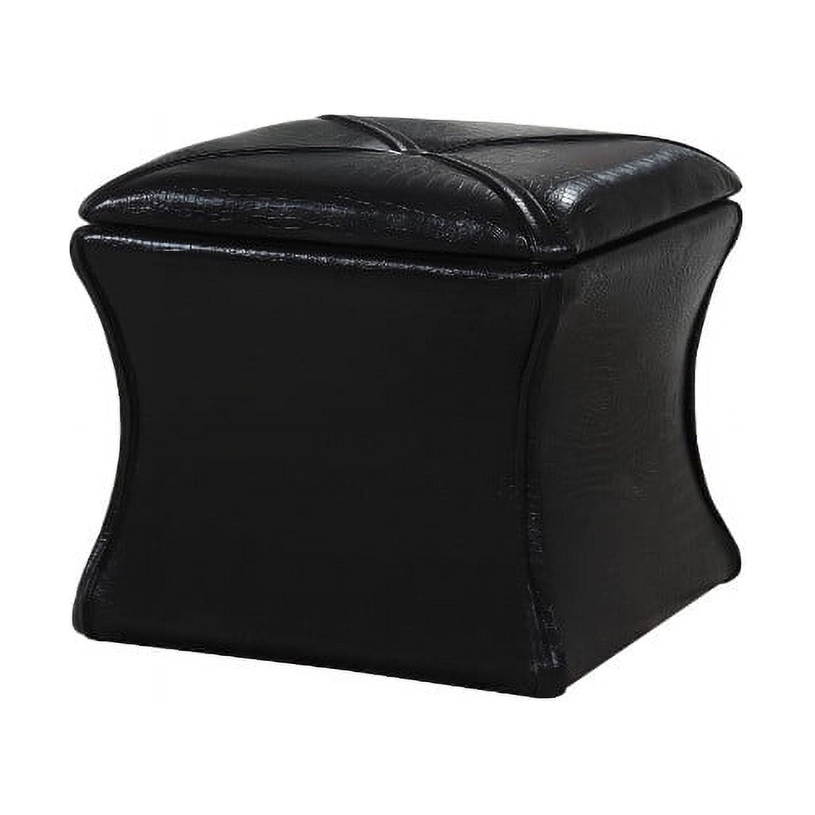 Benjara Faux Leather Upholstered Contemporary Modern Button Tufted ...