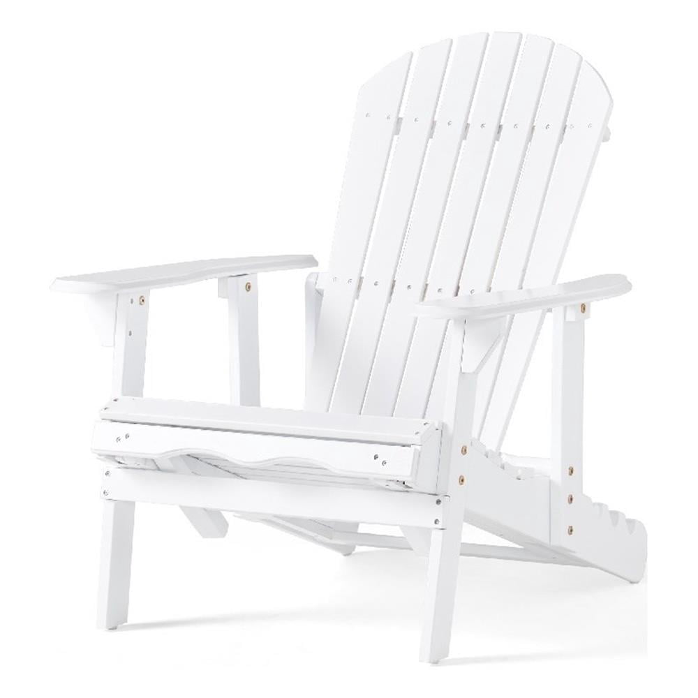 Benjara Libo Outdoor Reclining Adirondack Chair with Slanted Back ...