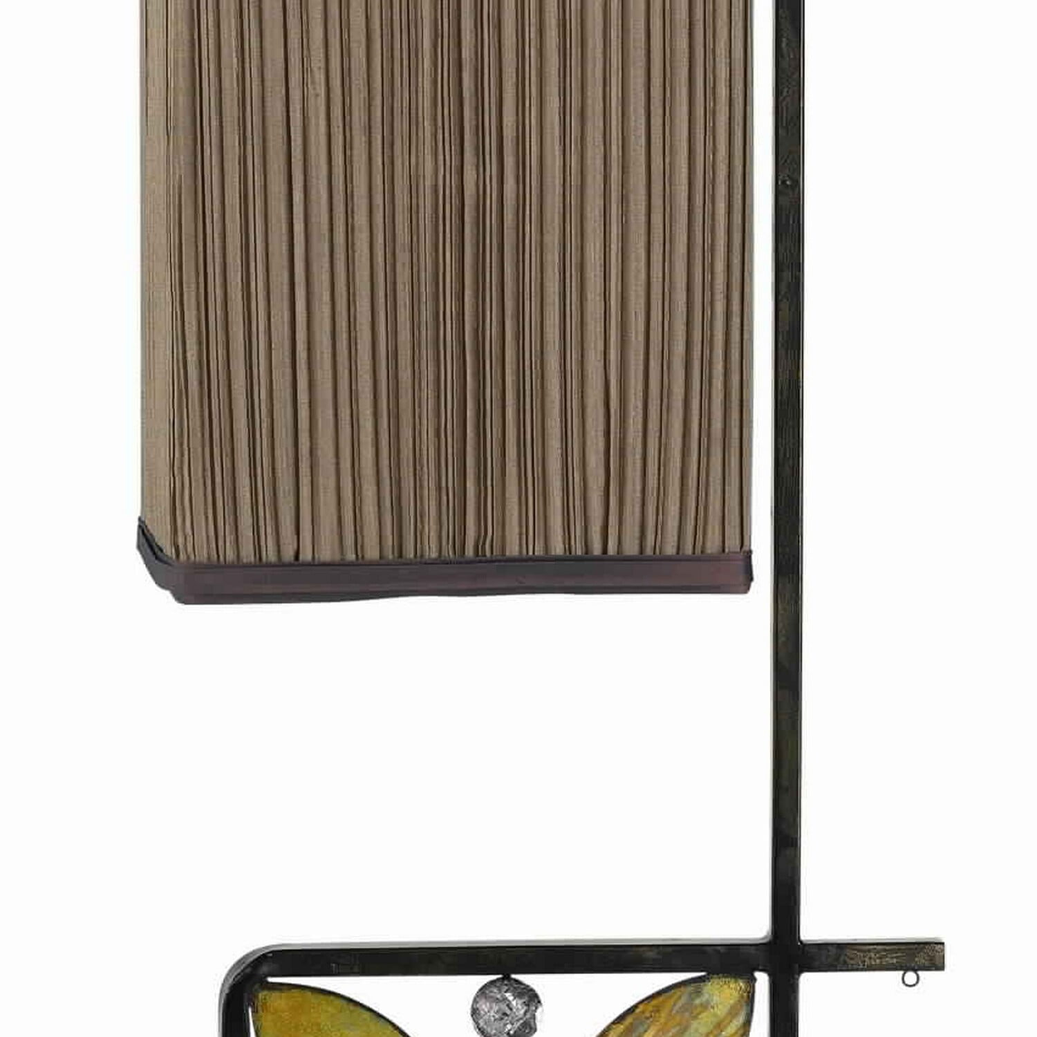 Benjara Metal Body Table Lamp with Butterfly Wing Accents and Pleated ...