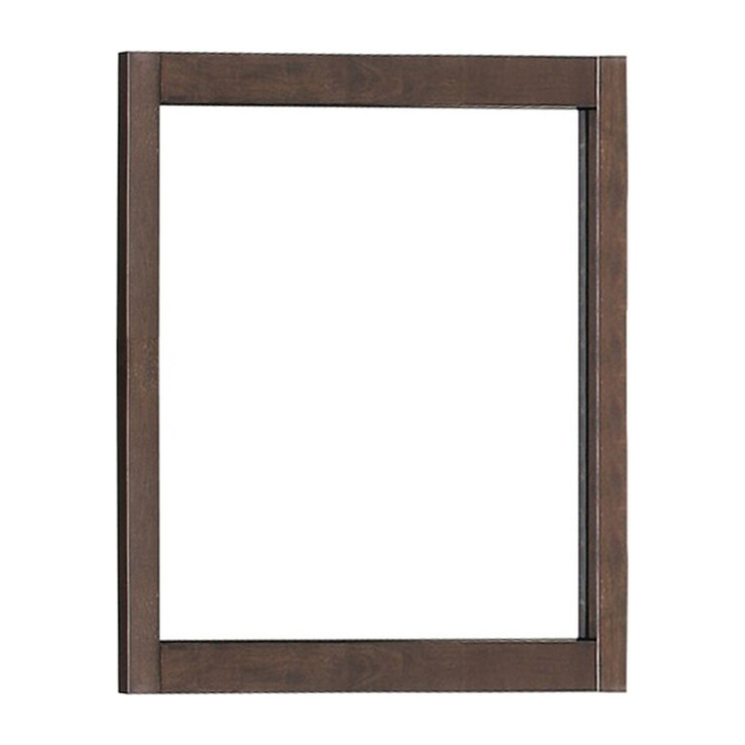Benjara Rectangular Wooden Frame Mirror with Grain and Textured Details ...