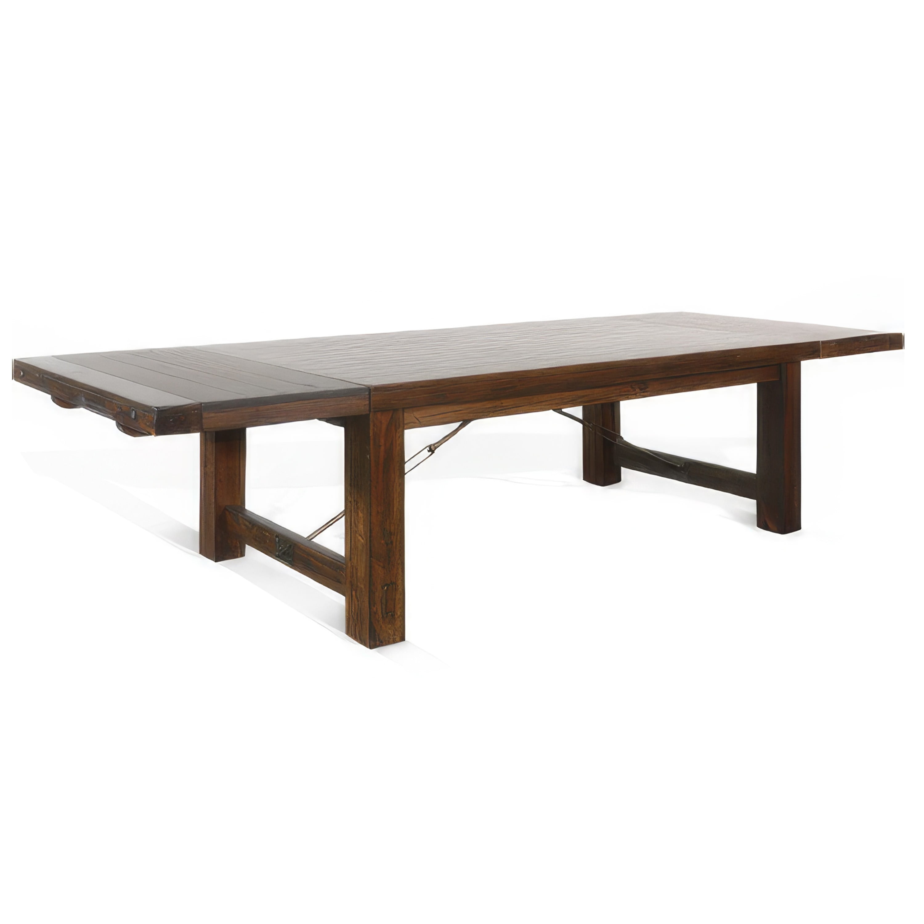 Reggie Dining Table, Brown Mahogany Rectangular Extendable 86-122 Inch ...