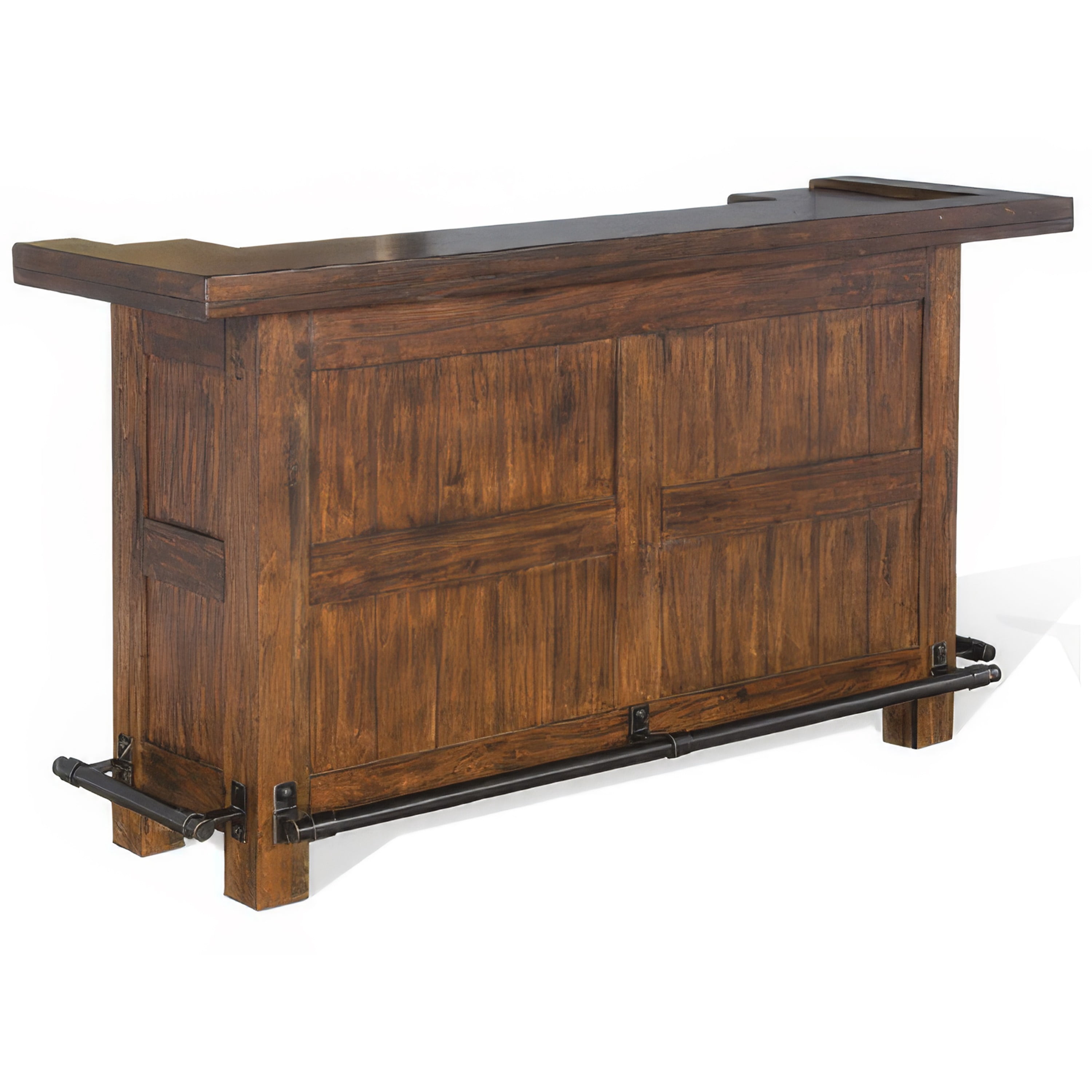 Reggie Freestanding Home Bar Counter, 78 Inch Cherry Brown Wood ...
