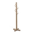 Rena Coat, Hat Tree Stand, 8 Wood Stems, 72 Inch Light Brown Mahogany ...