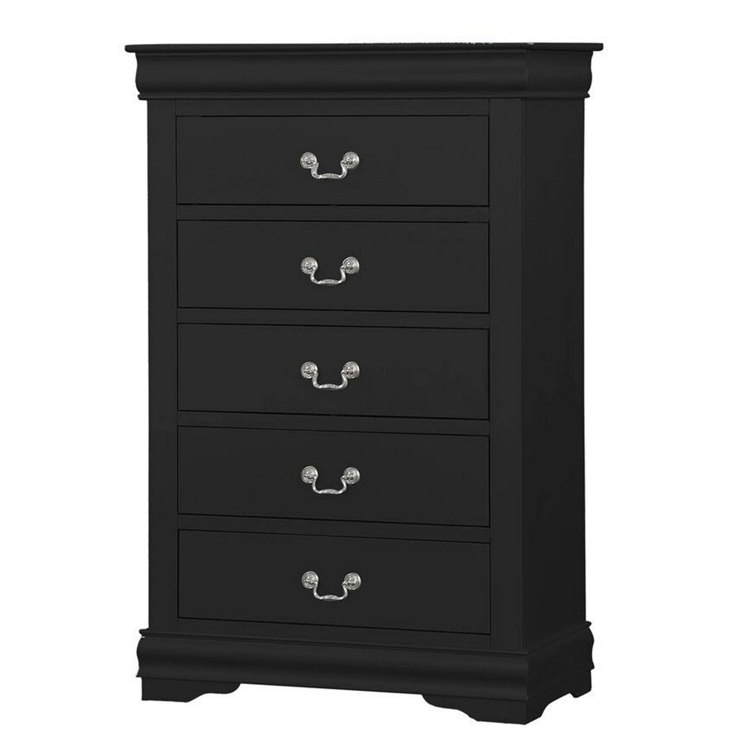 Benjara Ryla 48 Inch Tall Dresser Chest, 5 Drawers, Metal Handles ...