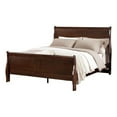 Ryla Full Size Bed- Sleigh Panel Headboard- Dark Cherry Brown Solid ...
