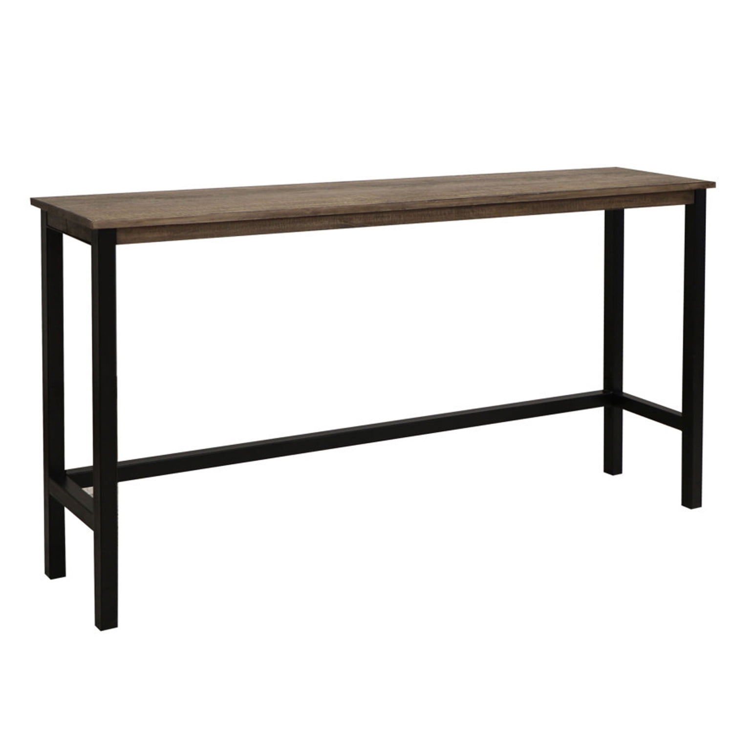 Benjara Simi 67 Inch Console Table, Wide 3 Tier Design, Black Metal ...