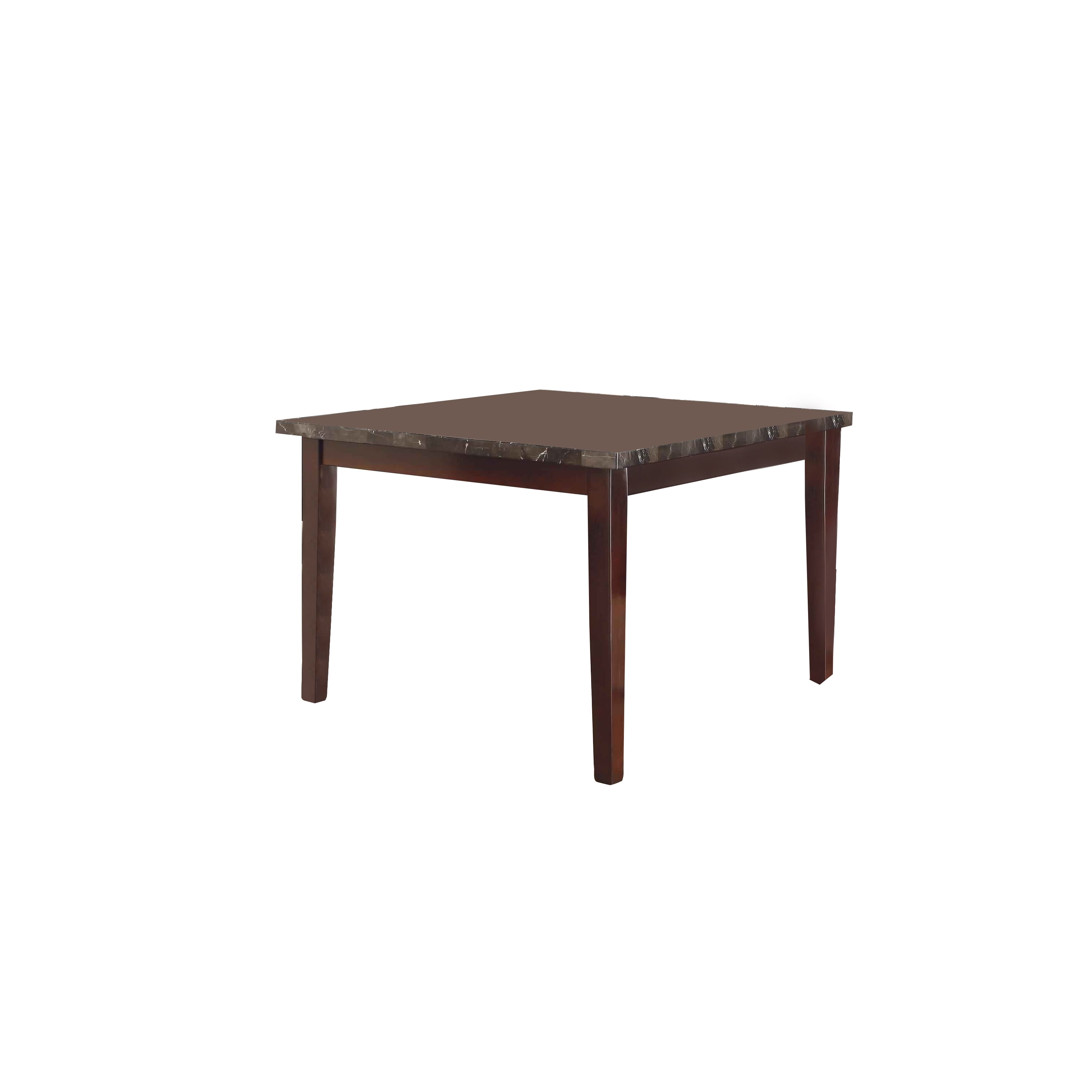 Benjara Square Shape Marble Top Counter Height Table with Tapered Block ...