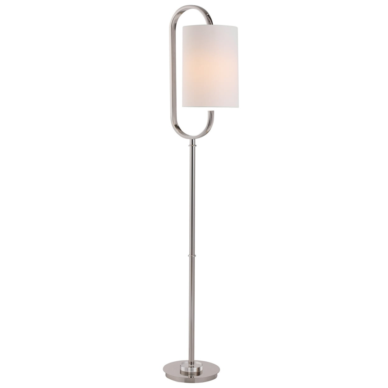 Stalk Design Floor Lamp with Oval Shape Metal Accent, Silver - Walmart.com