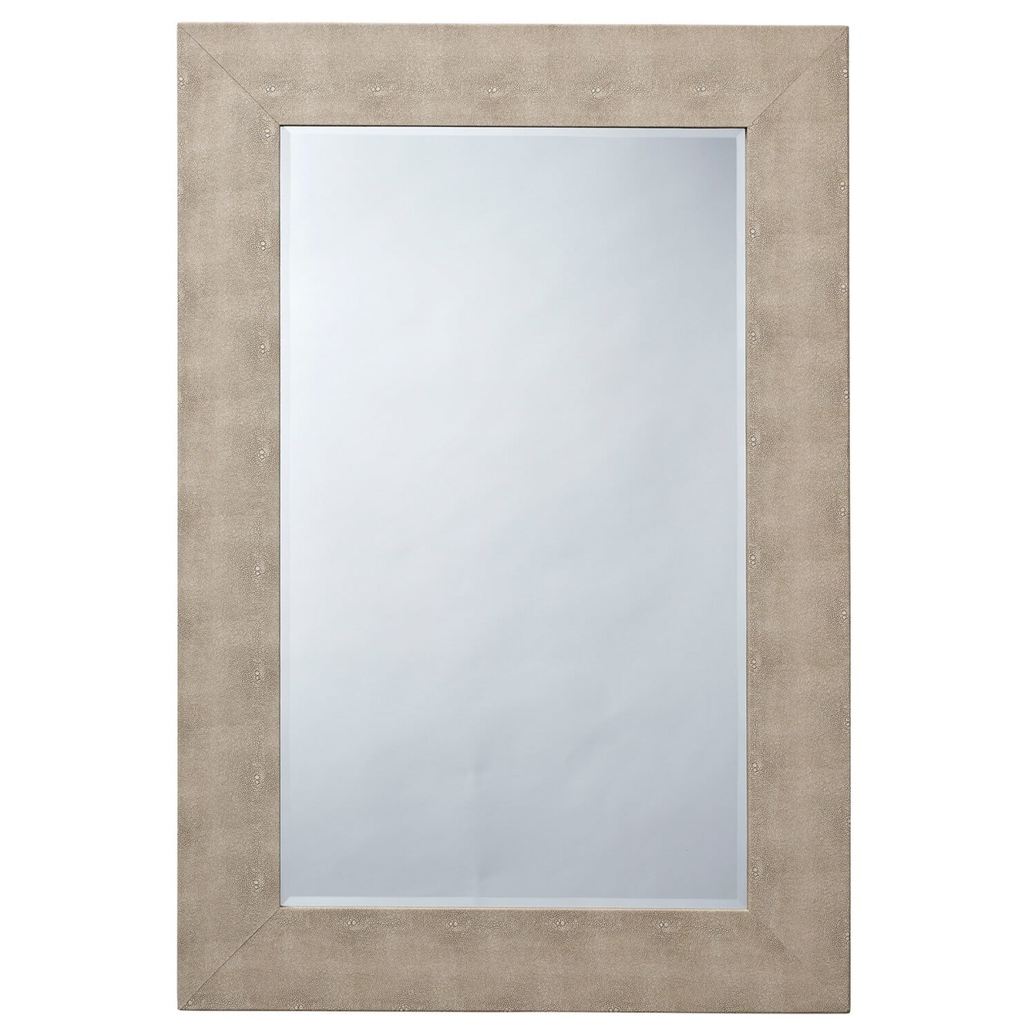 Benjara Structure 26 x 38 Modern Rectangular Mirror, Shargeen Texture ...