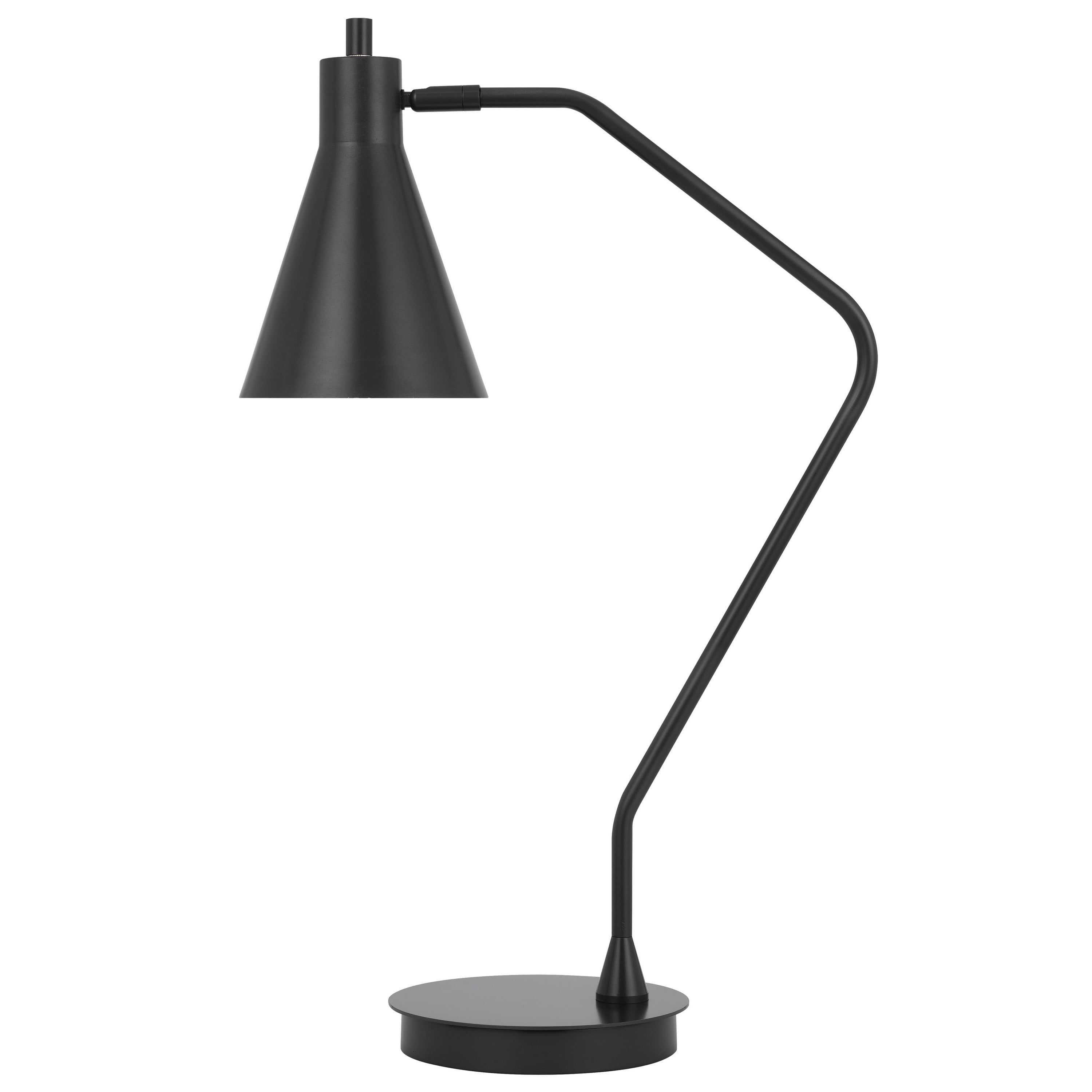 Sty 24 Inch Task Table Lamp, Swivel Gray Shade, Angled Thin Metal Pole ...