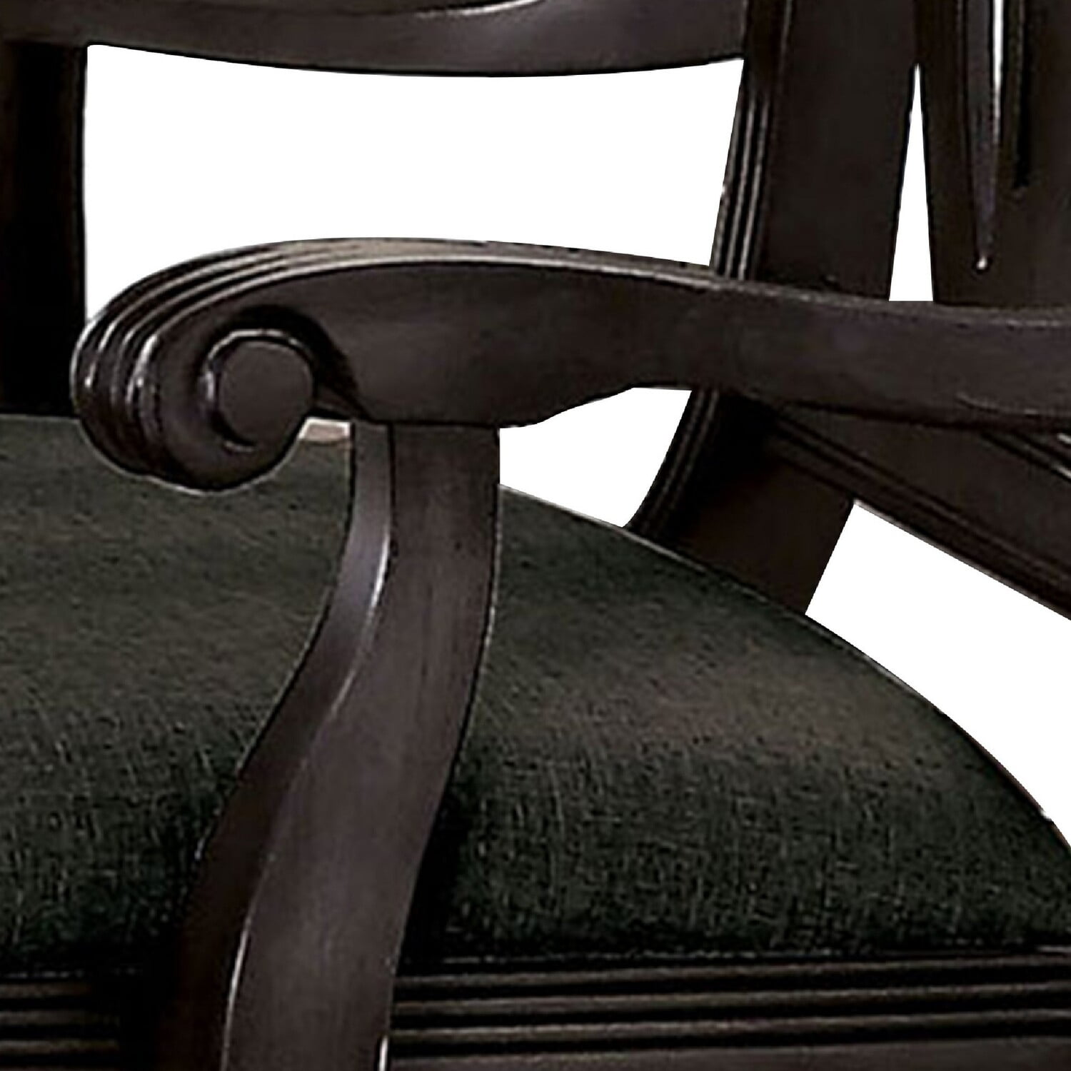 Benjara Traditional Styled Dining Arm Chairs, Set of 2, Gray - Walmart.com