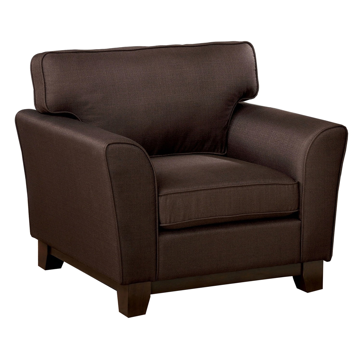 Benjara Transitional Style Chair with Pillow Backrest and Flared ...