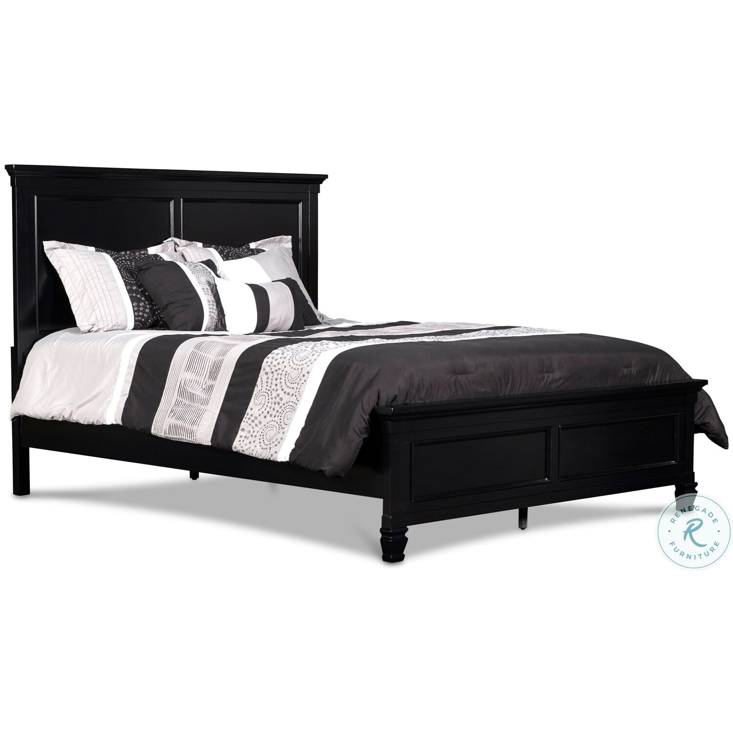 Benjara Umi Twin Size Bed, Classic Panel Design with ed Details, Black ...