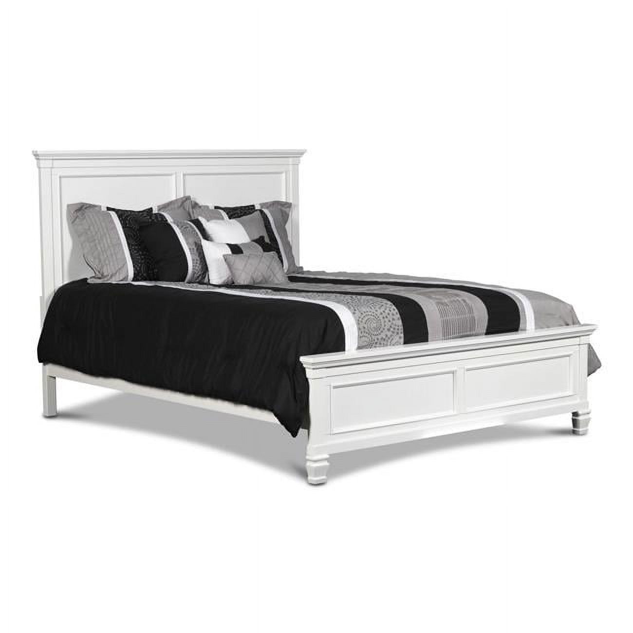 Benjara Umi Full Size Bed, Classic Panel Design with Molded Details ...