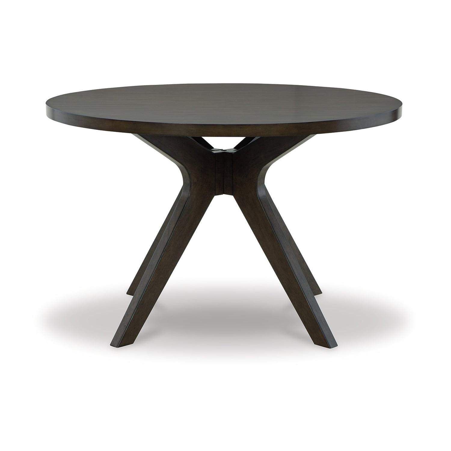Benjara Wes 50 Inch Dining Table, Angled Legs, Splayed Base, Rich Brown ...
