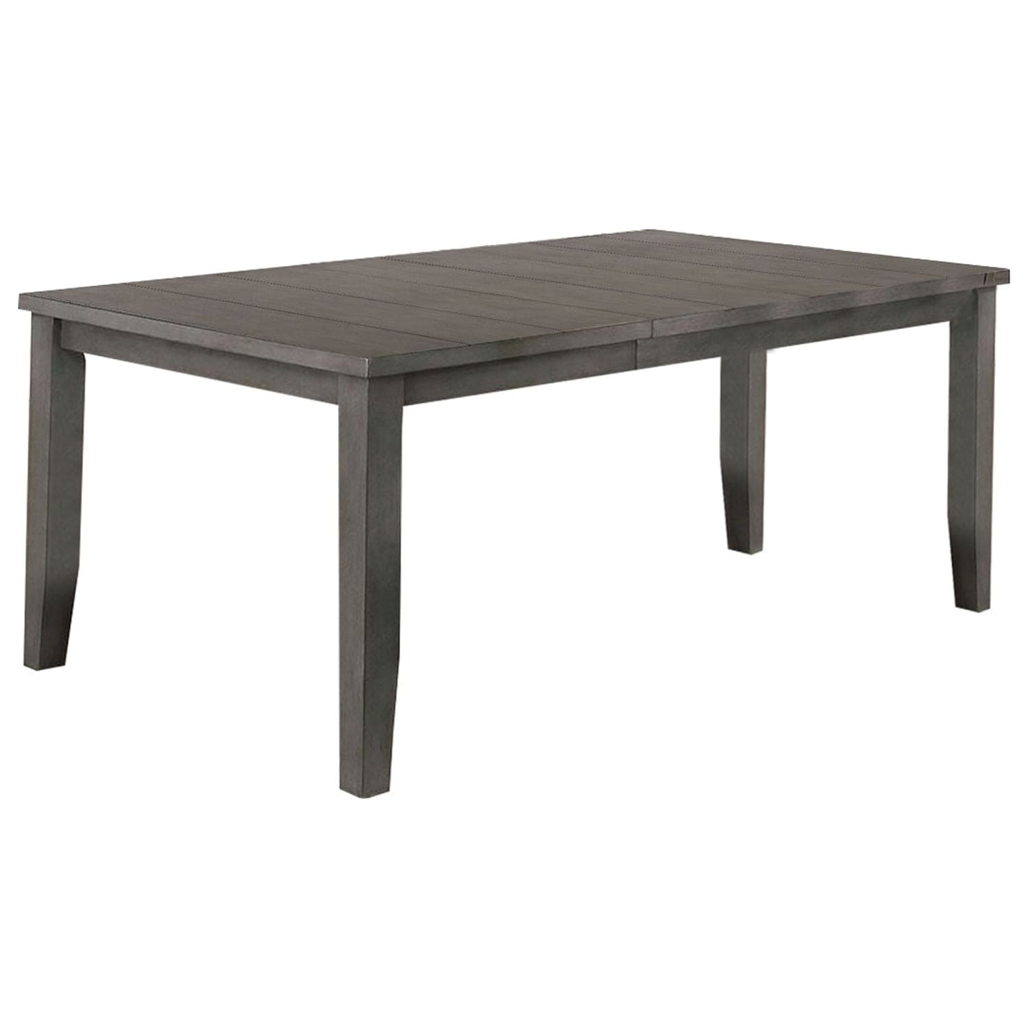 Benjara Wooden Dining Table with 18 Inch Expandable Leaf, Gray ...