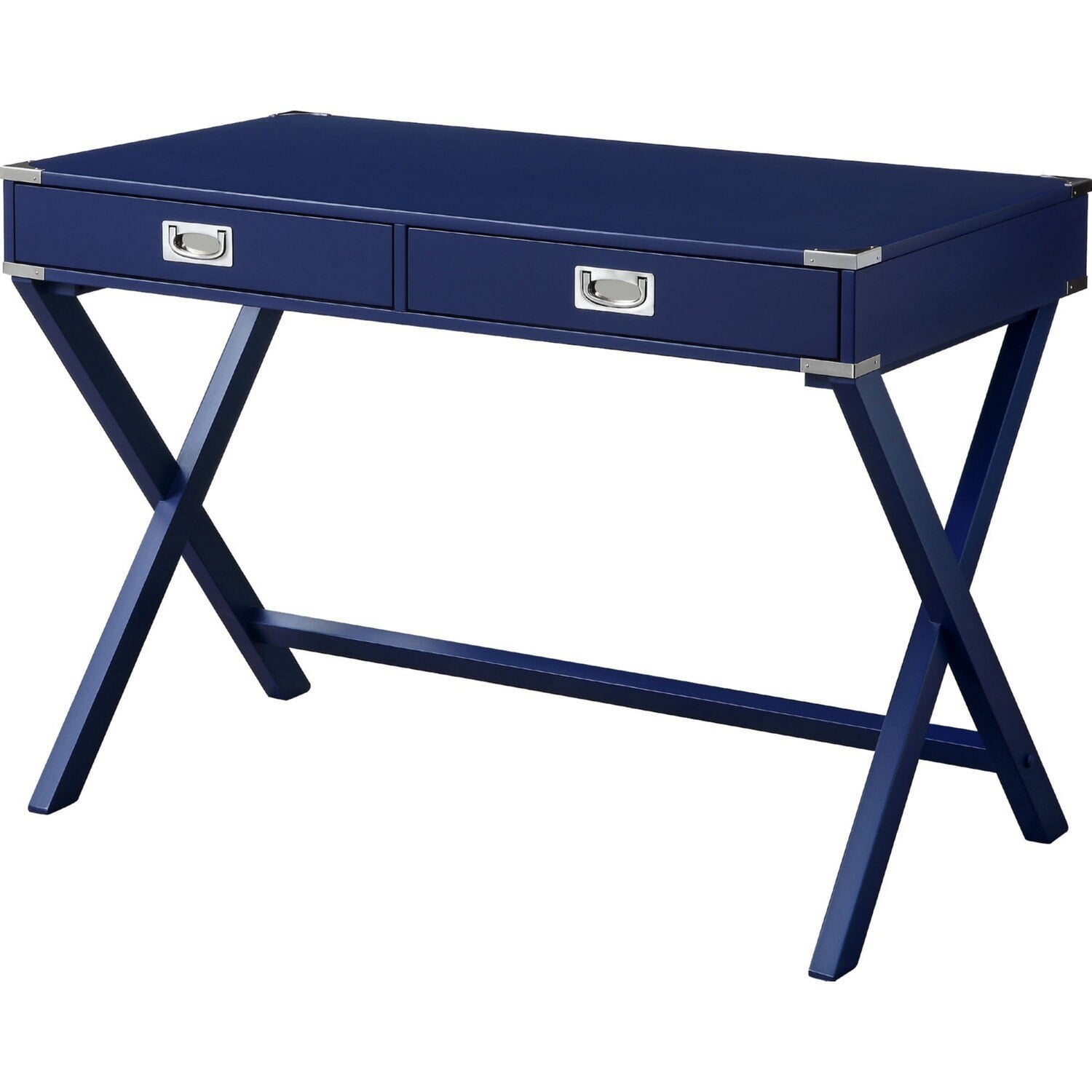 Benjara Wooden Home Office Writing Desk, Navy Blue - Walmart.com