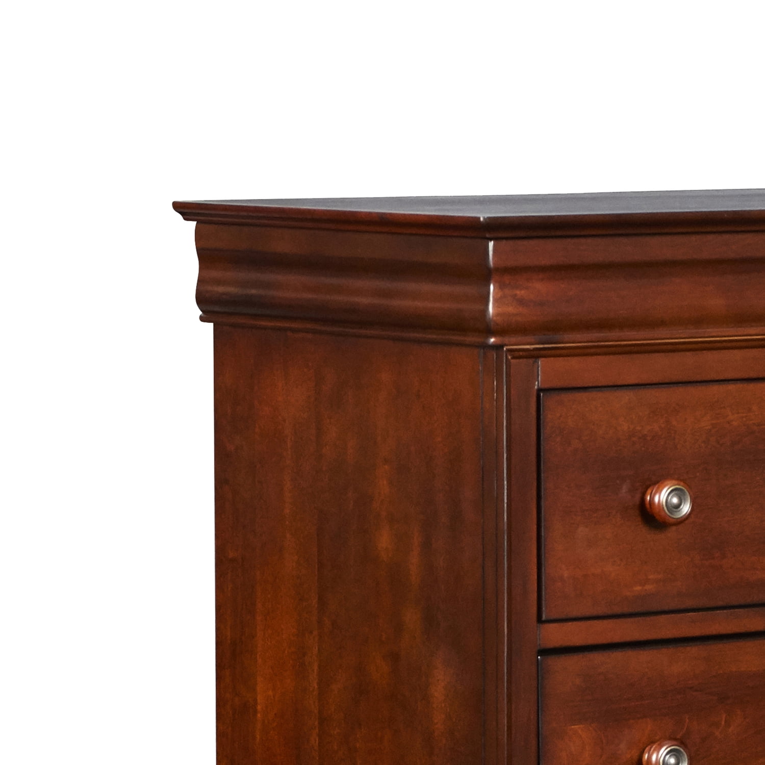 Benjara Wooden Lift Top Chest with 5 Drawers and Bracket, Cherry Brown ...