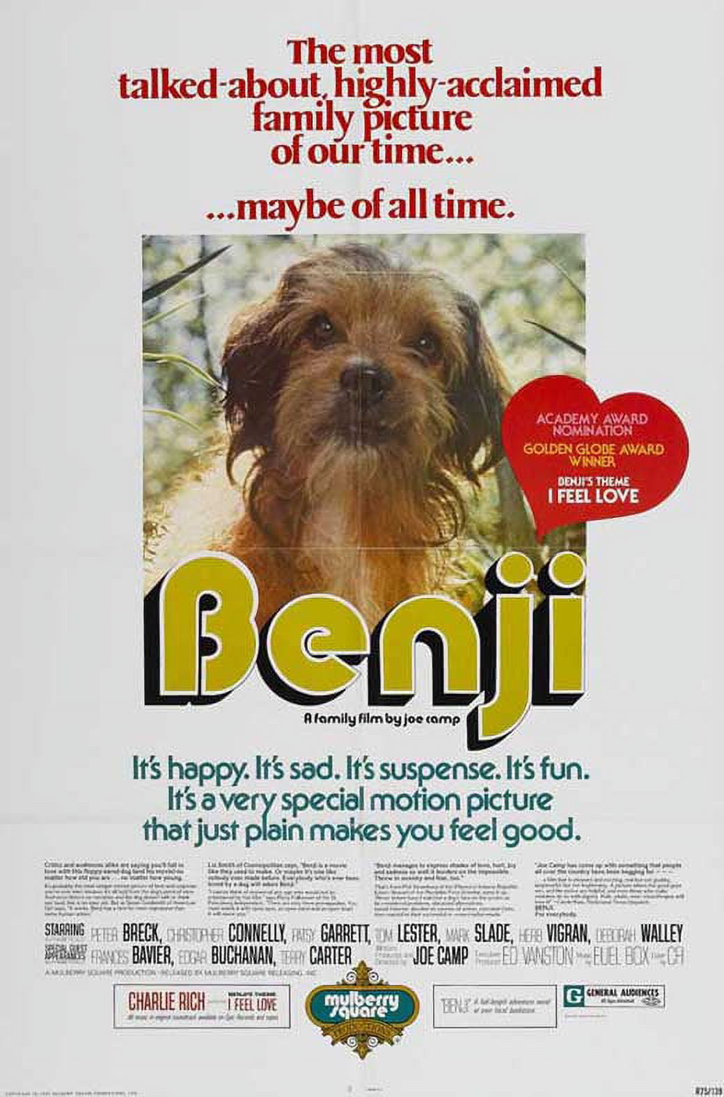 Benji - movie POSTER (Style B) (11" x 17") (1974) - Walmart.com
