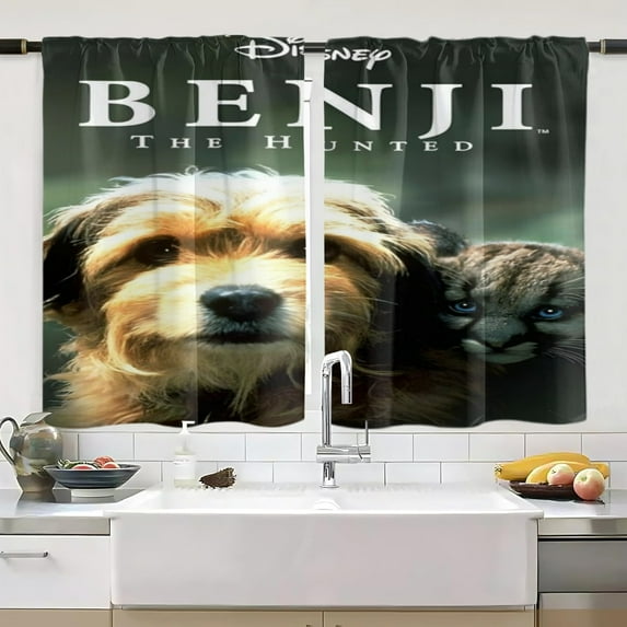 Benji the Hunted Window Curtain - 2 Panels(28"x40") - Walmart.com