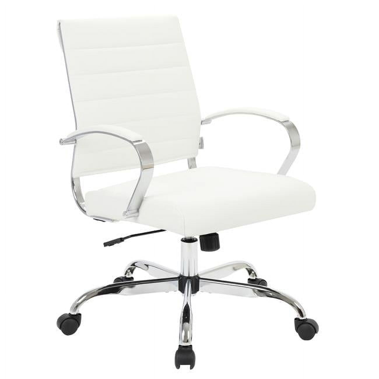 Benmar Leather Office Chair, White - Walmart.com