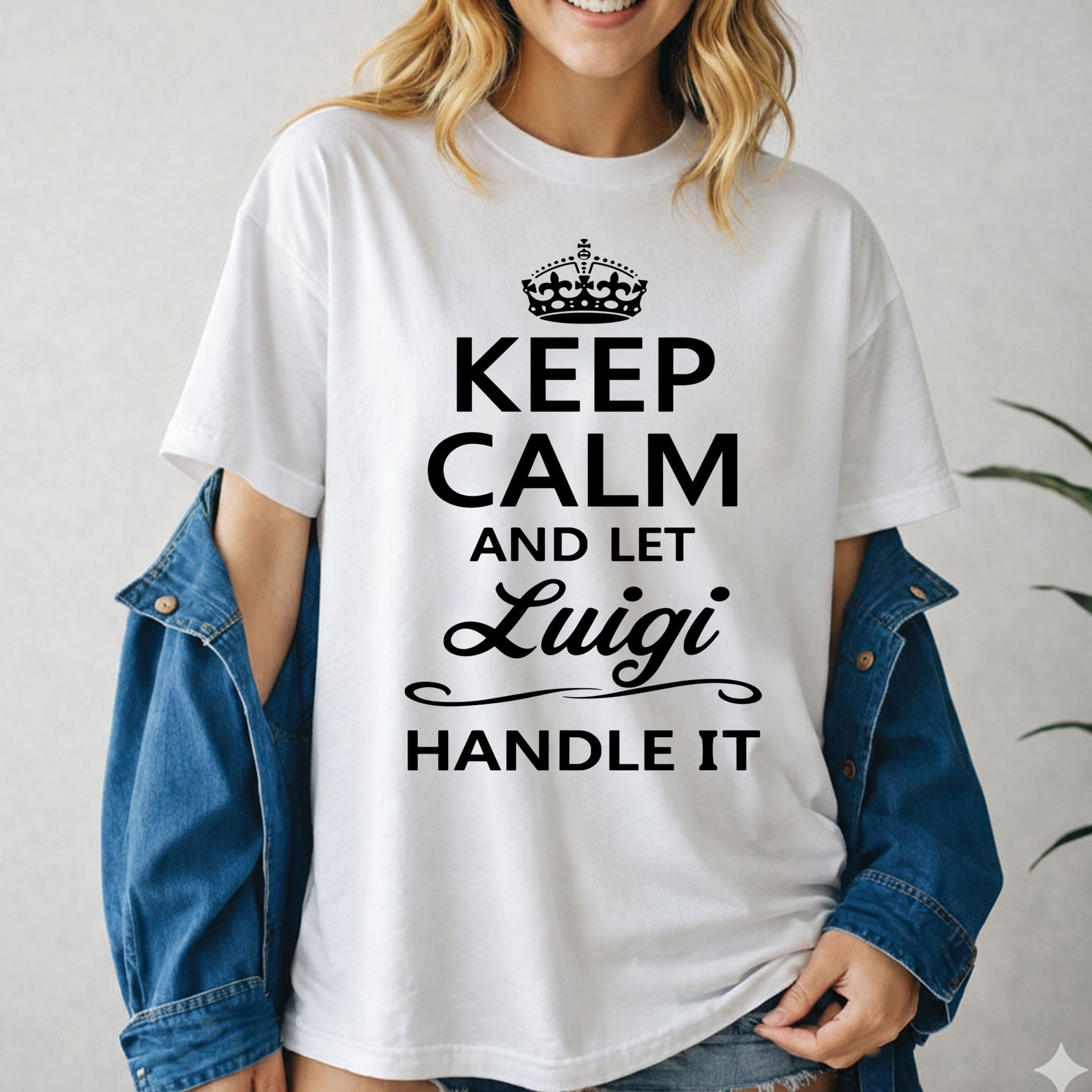 Benn Jordan Keep Calm And Let Luigi Handle It T-Shirt - Walmart.com