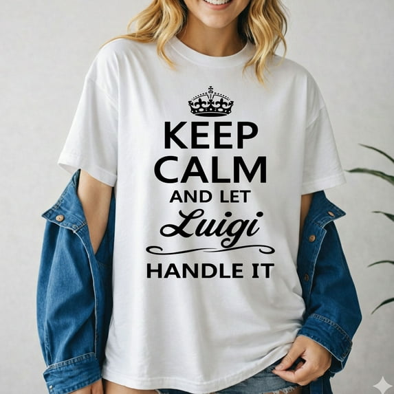 Benn Jordan Keep Calm And Let Luigi Handle It T-Shirt - Walmart.com