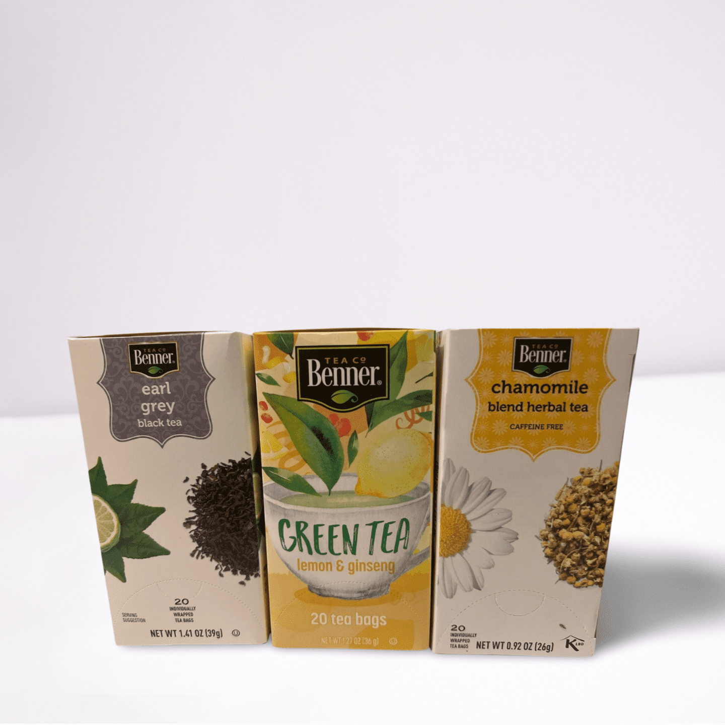 Benner Herbal Tea Blend with Chamomile. Ginseng & Lemon, Support ...