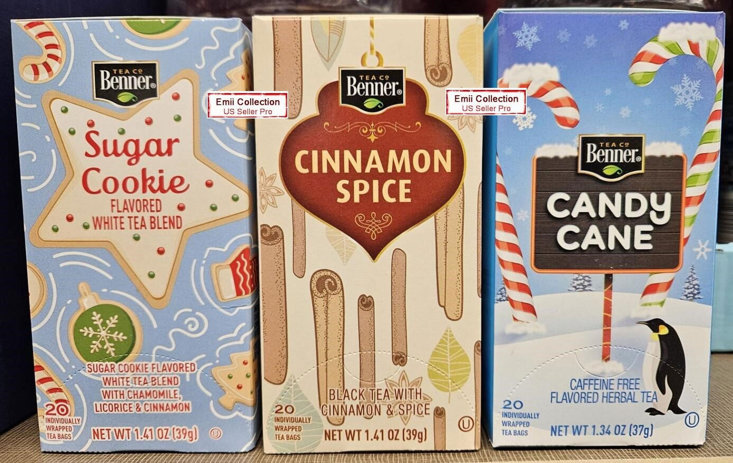 Benner Holiday Teas Assorted Varieties Sugar Cookie, Cinnamon Spice ...