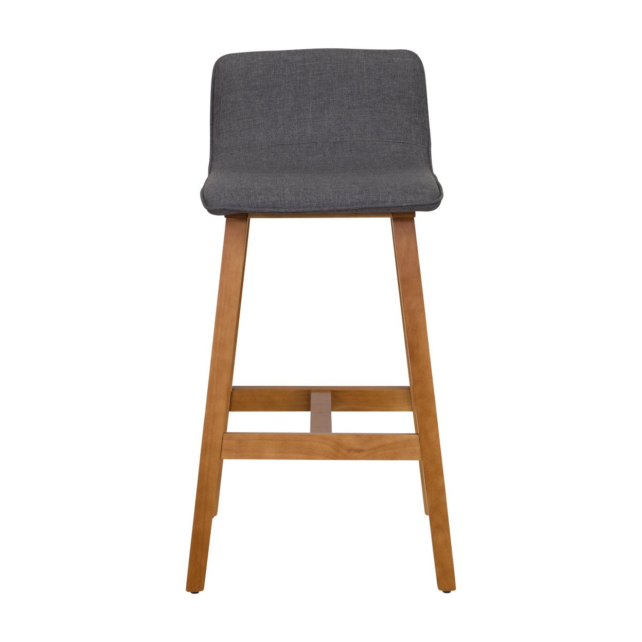 Bennett Gray Low Back Counter Height Barstools with Wood Legs - Set of ...
