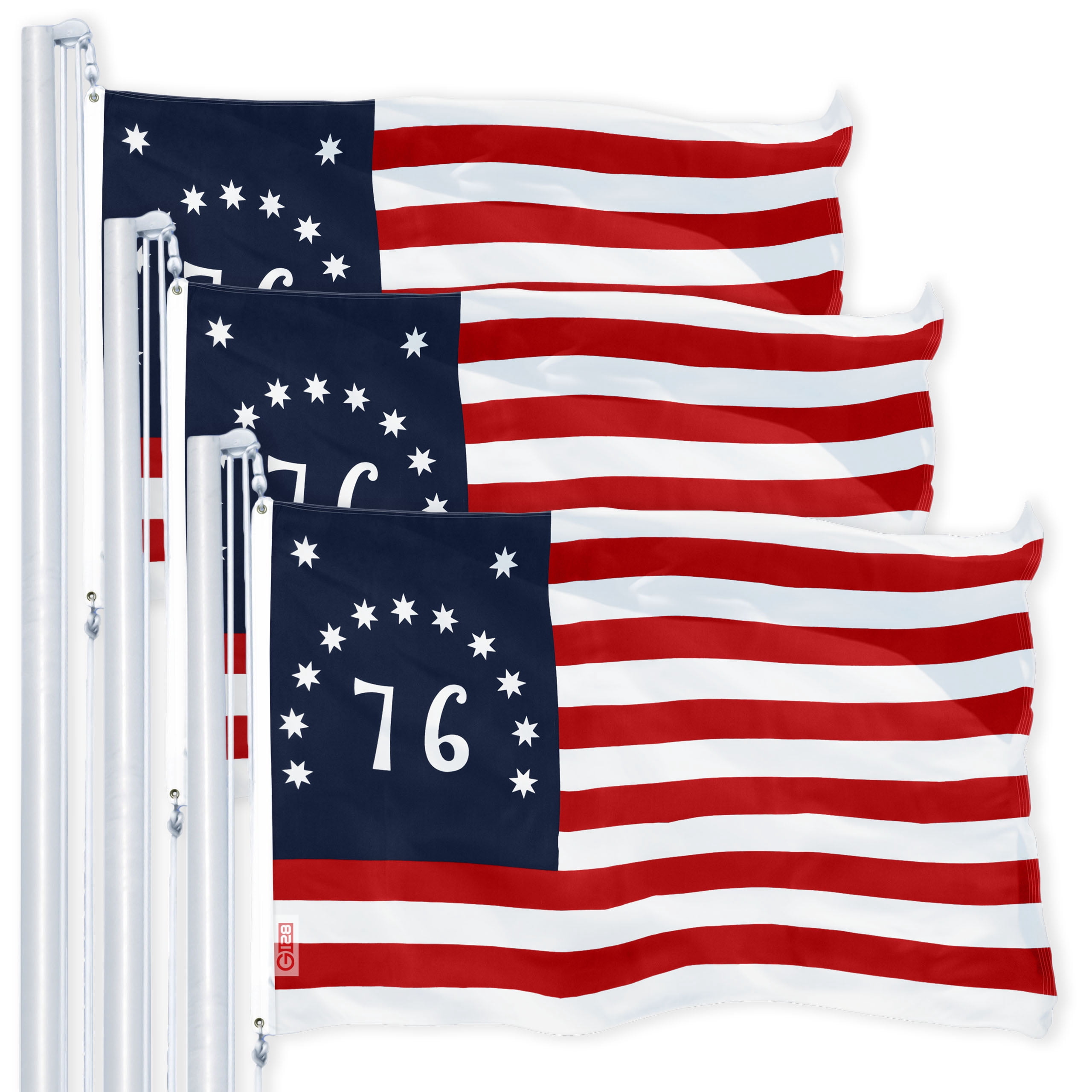 Bennington Flag 3x5FT 3-Pack 150D Printed Polyester By G128 - Walmart.com