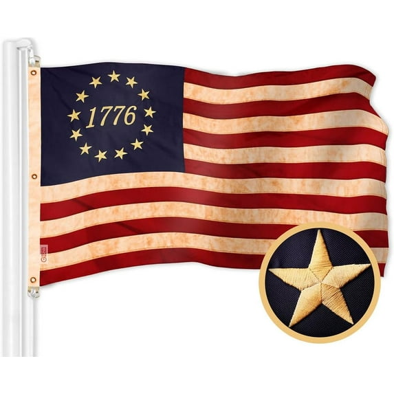 Bennington Tea-Stained Flag | 2x3 Ft | Embroidered 420D Polyester ...