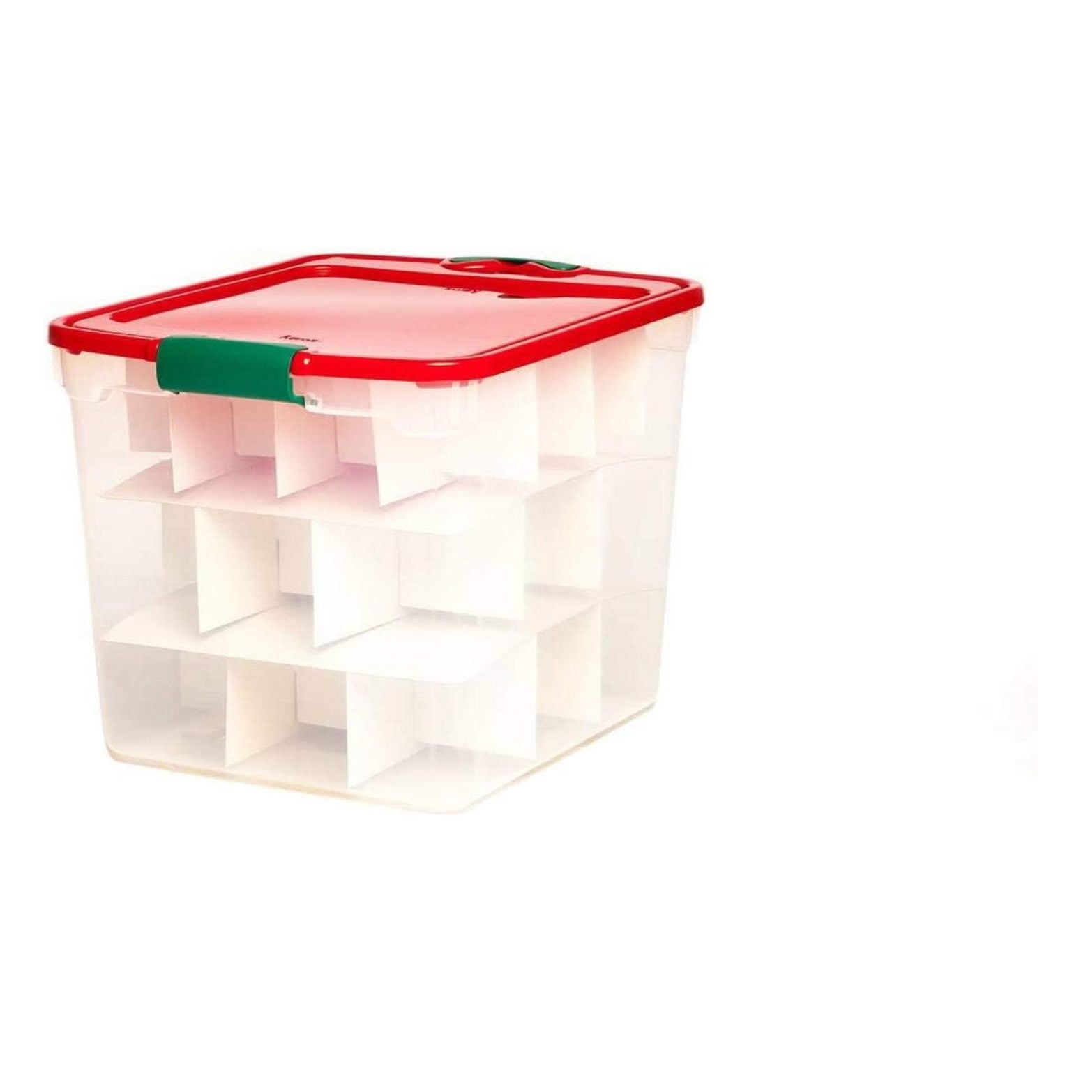 Bennium 31 Quart Medium Clear Plastic Holiday Storage Container Bin ...