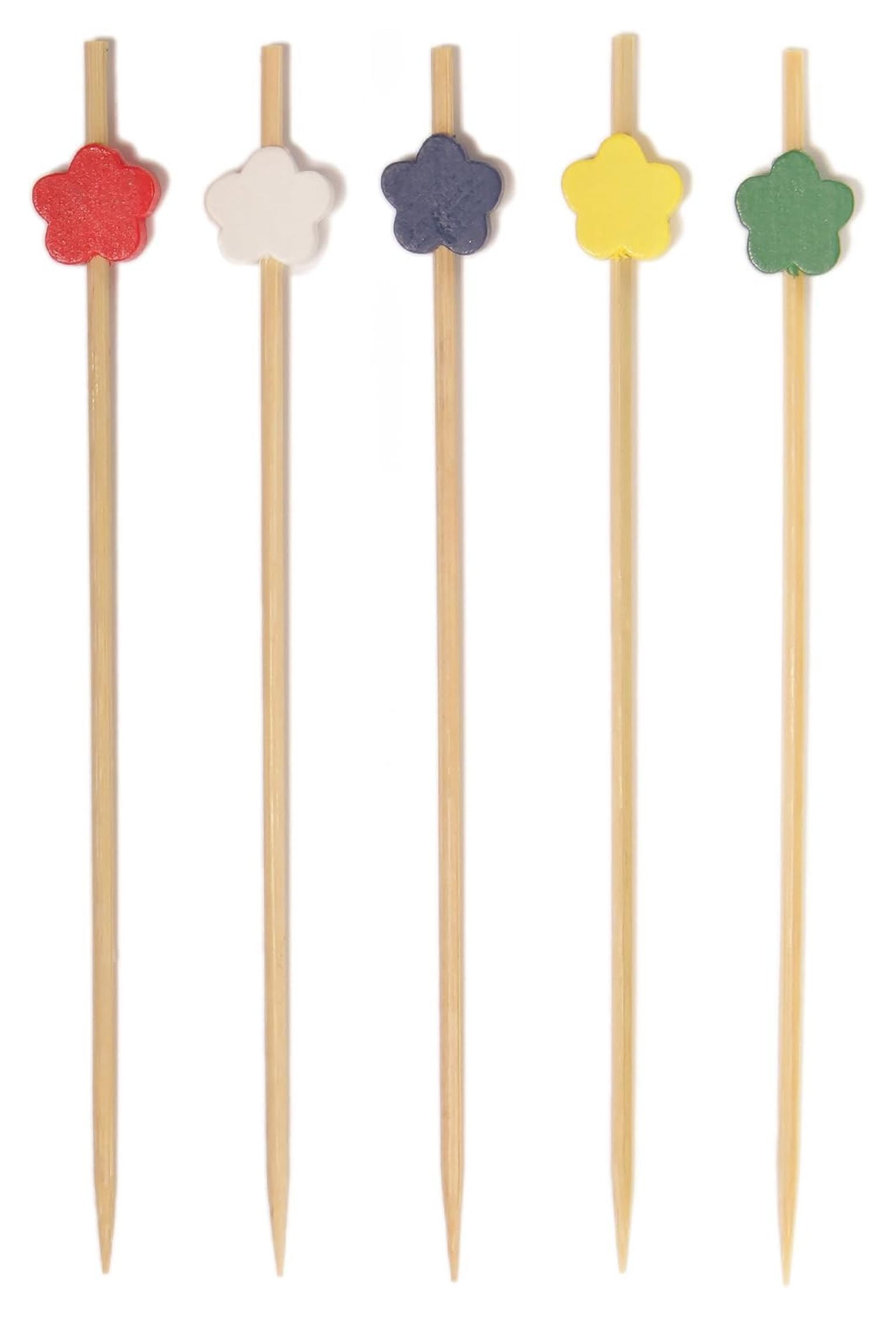 Bennium 4.7" Bamboo Flower Cocktails Hors D'oeuvres Fruit Sandwich ...