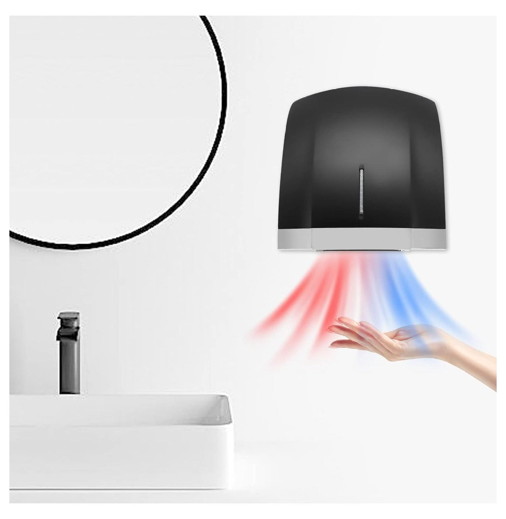 Bennium Hand Dryer,1800W Automatic Electric Hand Dryer with Infrared ...