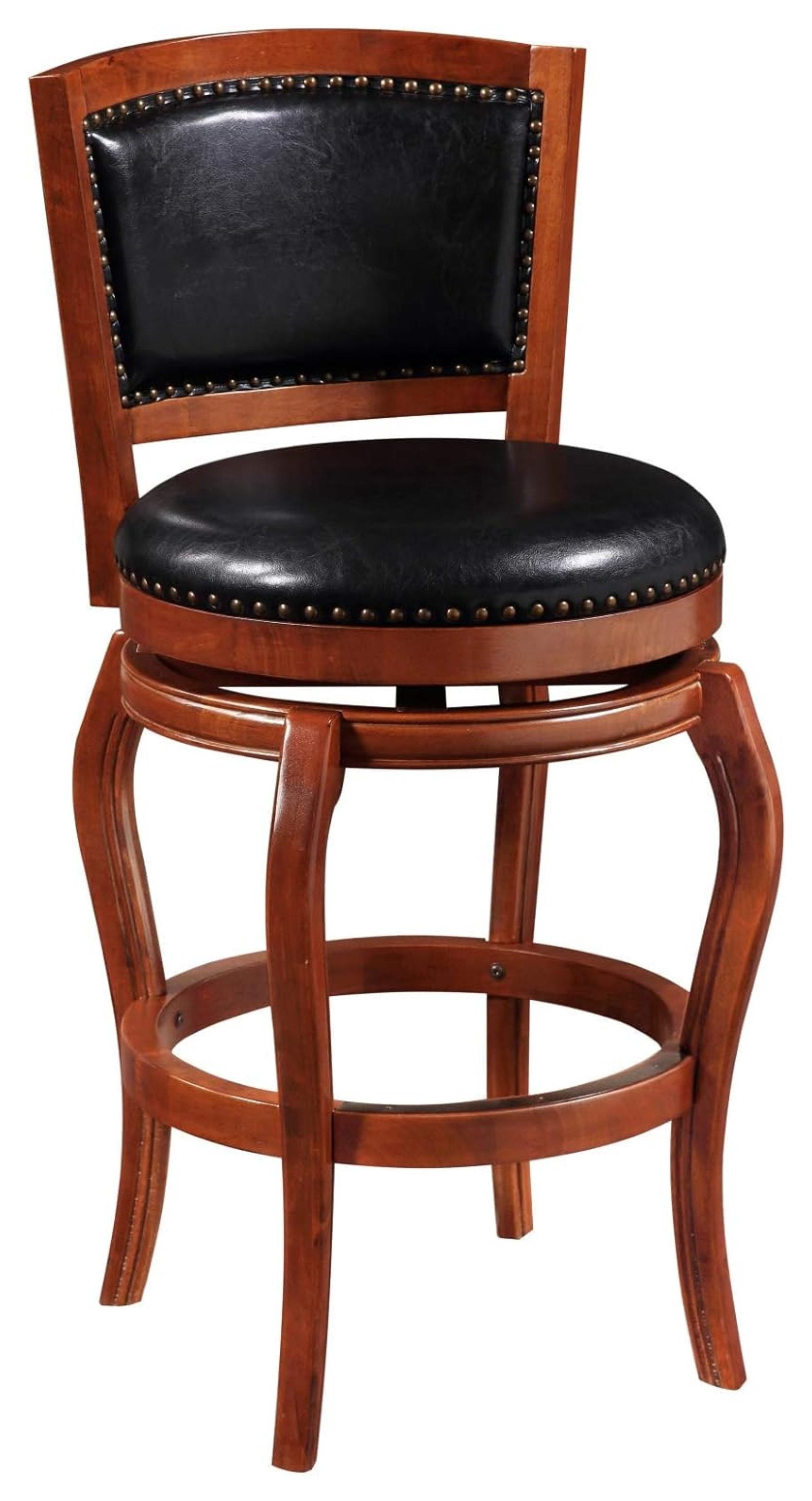 Bennium Memory Bar Height Swivel Stool, 29-Inch, Cherry - Walmart.com