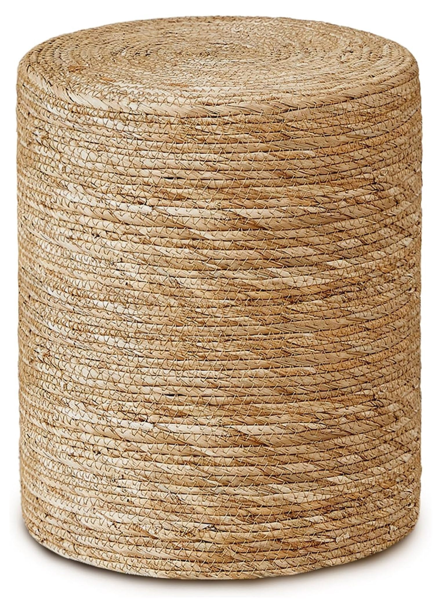 Bennium Pouf Ottoman, 100% Handwoven Seagrass Braided Pouffe, Boho ...