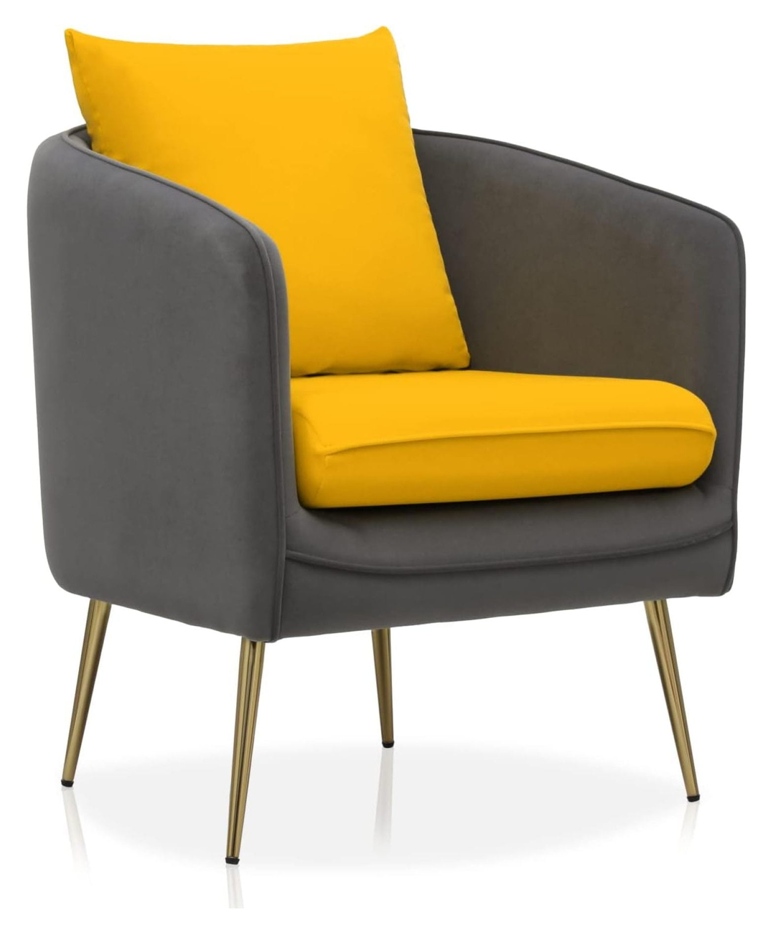 Bennium Sofa Chair Arm Chair Living Room Bedroom Reading Chair, Yellow ...