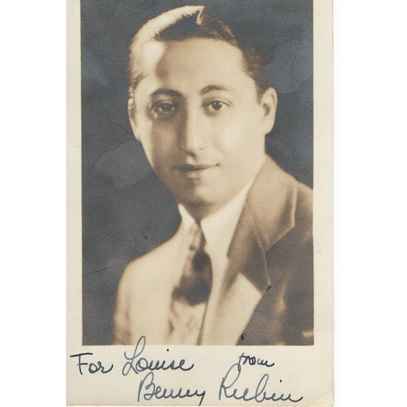 Benny Rubin Signed Autographed Vintage Postcard Photo Comedian Actor ...