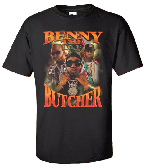 Benny The Butcher GRISELDA T-Shirt 90s Style Bootleg Hip Hop RAP ...